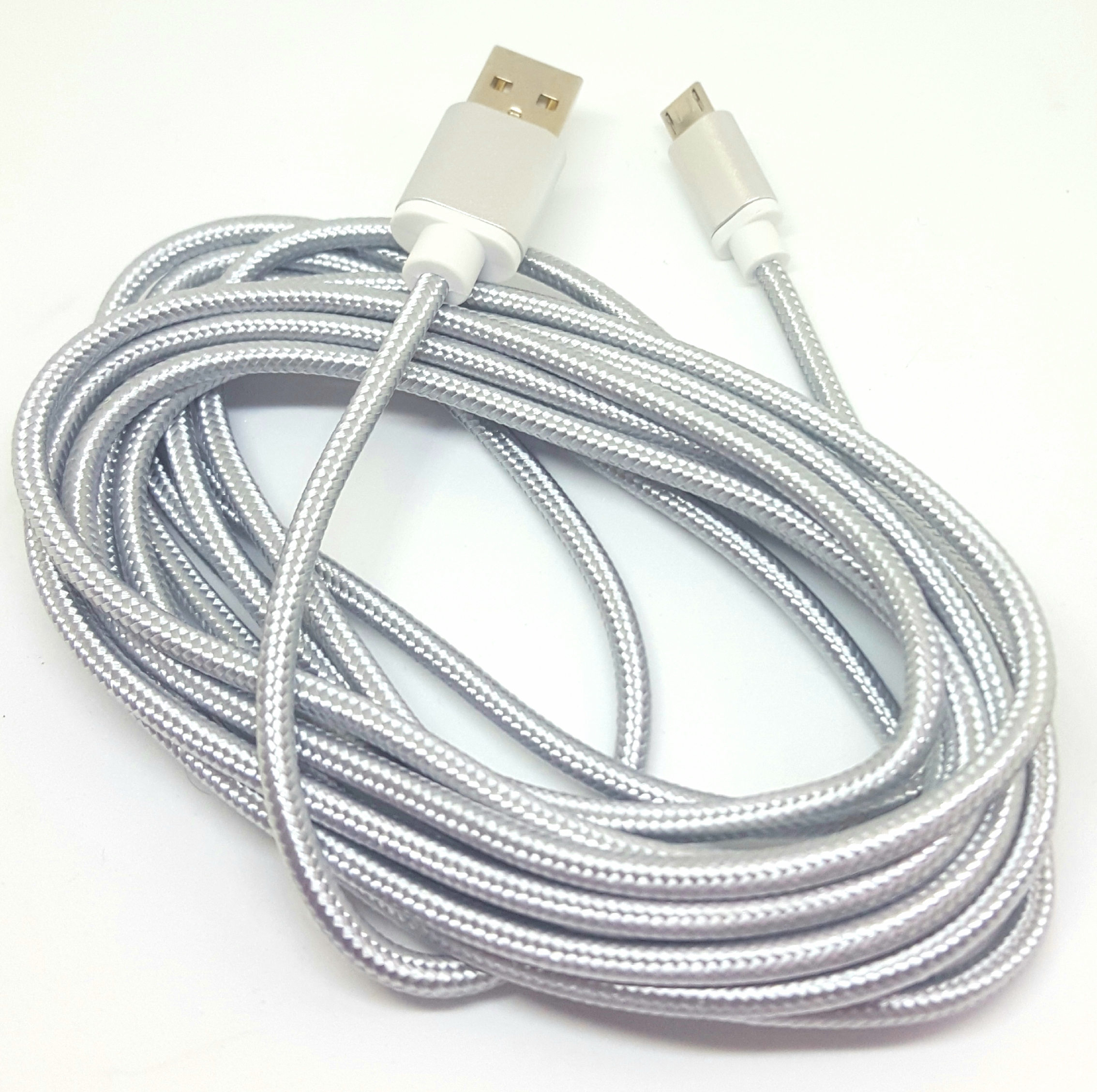 Laddkabel Micro-USB 3 meter i nylon - Newplay